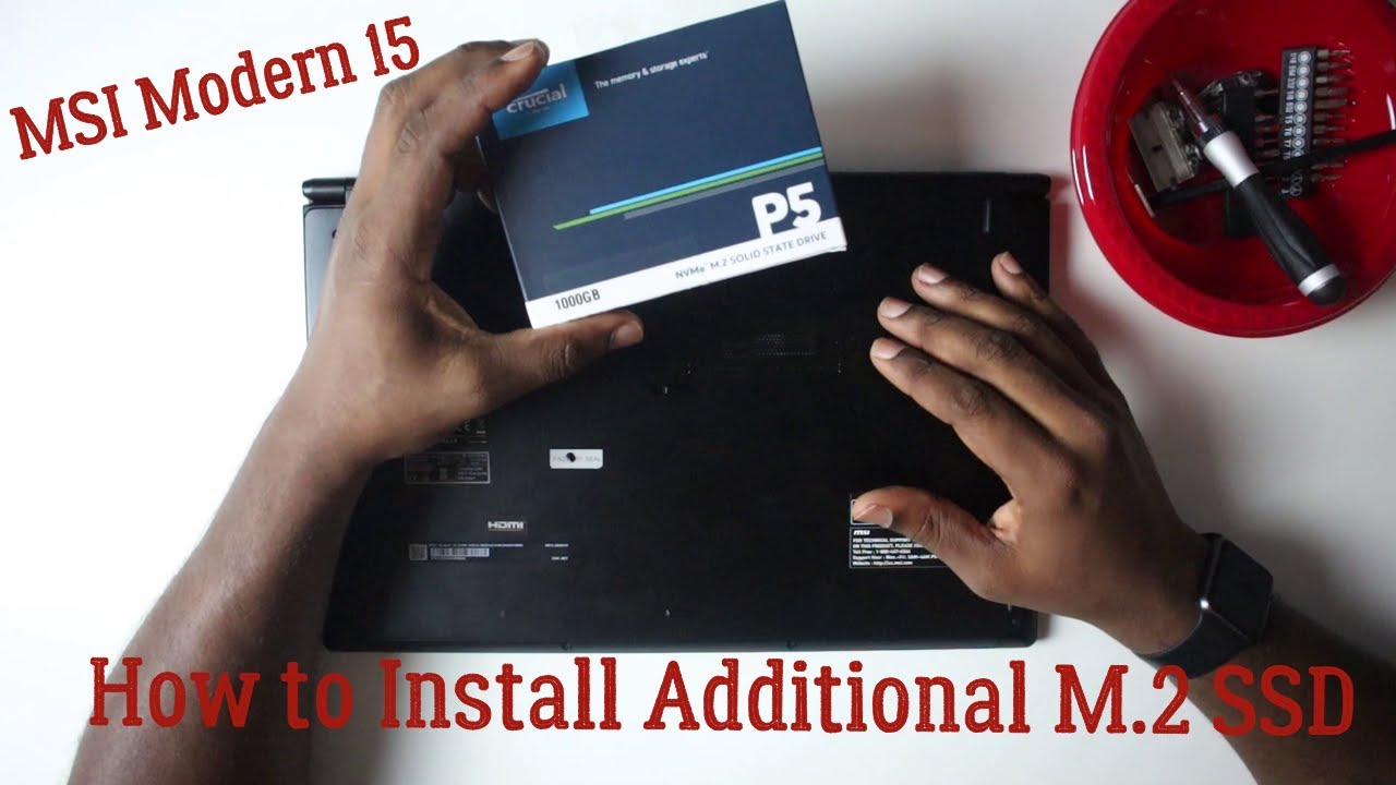 Additional M.2 SSD installation in MSI Modern 15 Laptop - YouTube