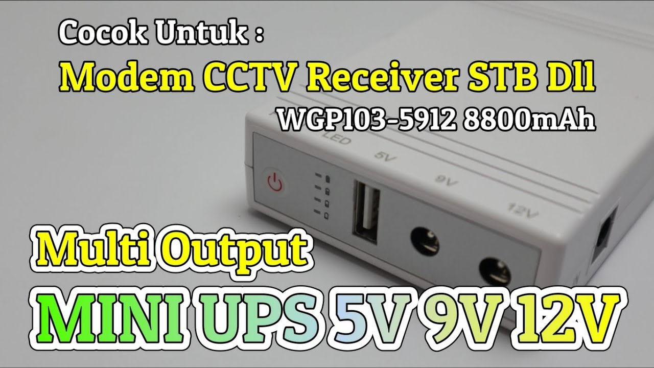 Mini UPS 8800mAh Multi Output 5V 9V 12V Cocok Untuk Modem CCTV ...