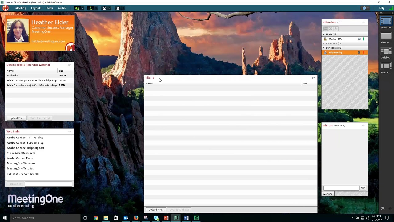 MeetingOne Adobe Connect Web Link & File Share Pods - YouTube