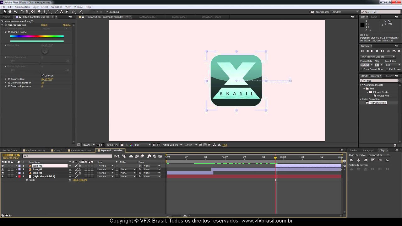 Como dividir uma camada no After Effects - Split layer - YouTube