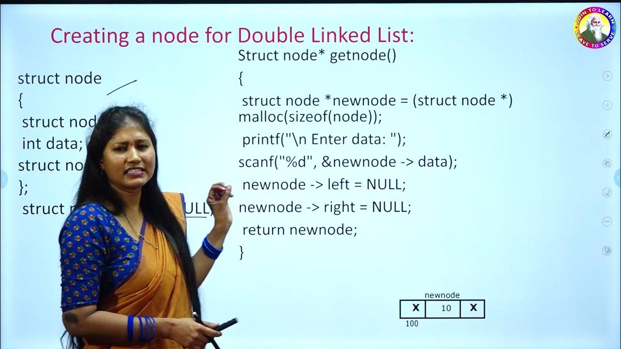 Double Linked List – Insertion at Beginning 🔁 | DSA by Kiran Mayee Madam - YouTube