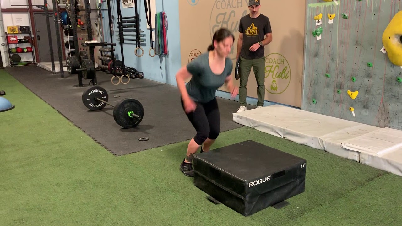 Box Jump to Single leg landing - YouTube