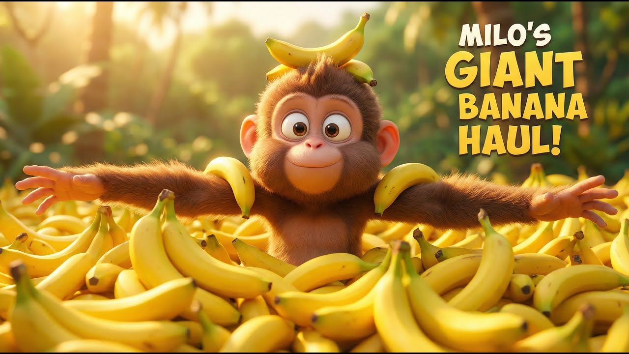 Fun & Catchy: Milo the Monkey The Giant Banana Pile! Moral Based ...