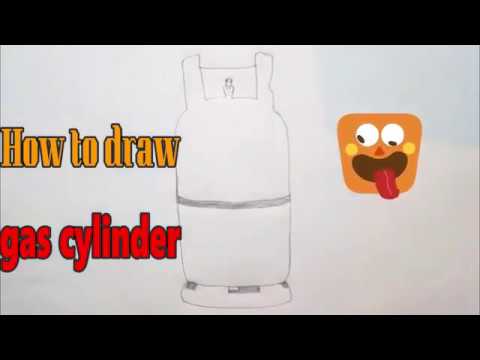 How to draw a gas cylinder with for pencil/ draw for kids - YouTube