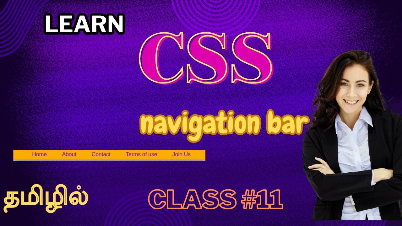 LEARN CSS | CSS NAVIGATION BAR | CLASS#11 GOLDEN ACADEMY - YouTube