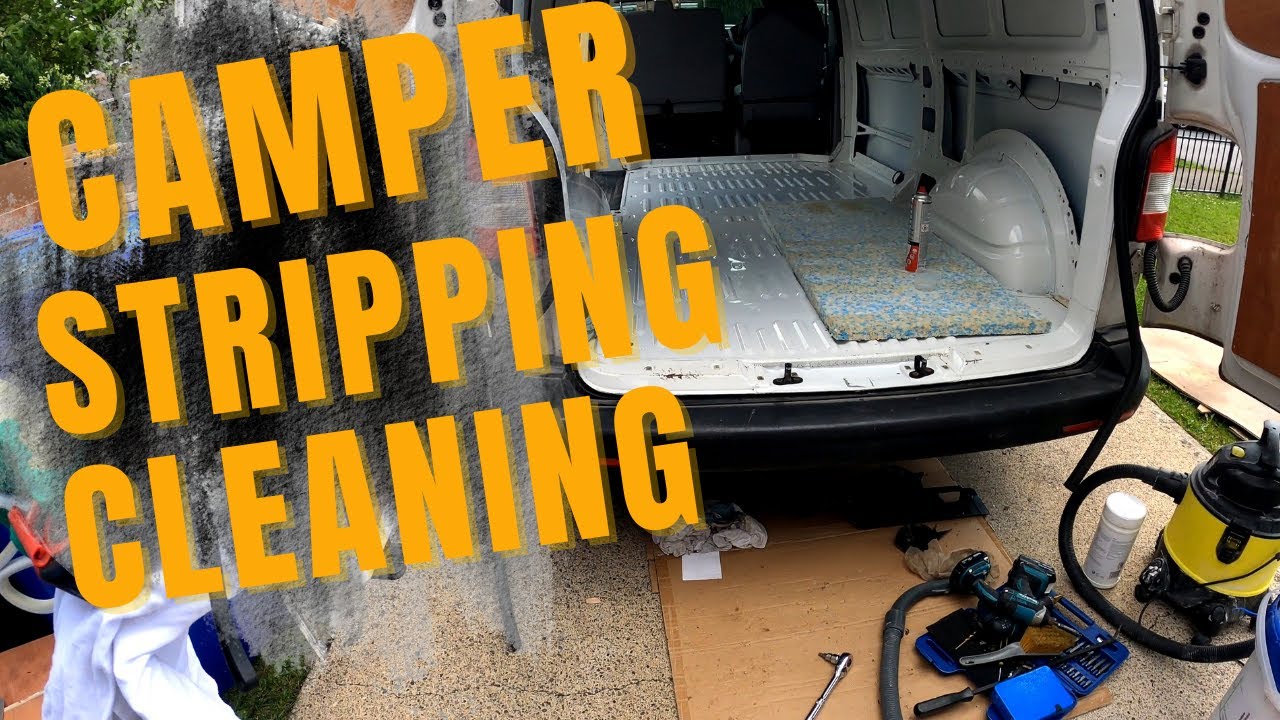 VW CAMPER VAN STRIPPING CLEANING - YouTube