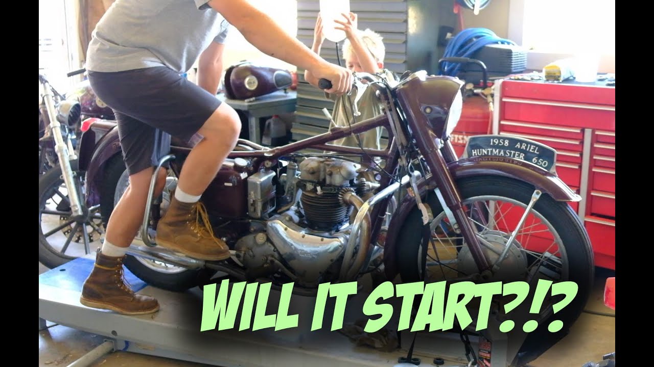 WILL IT START ?!?! | 1958 Ariel Huntmaster 650 - YouTube