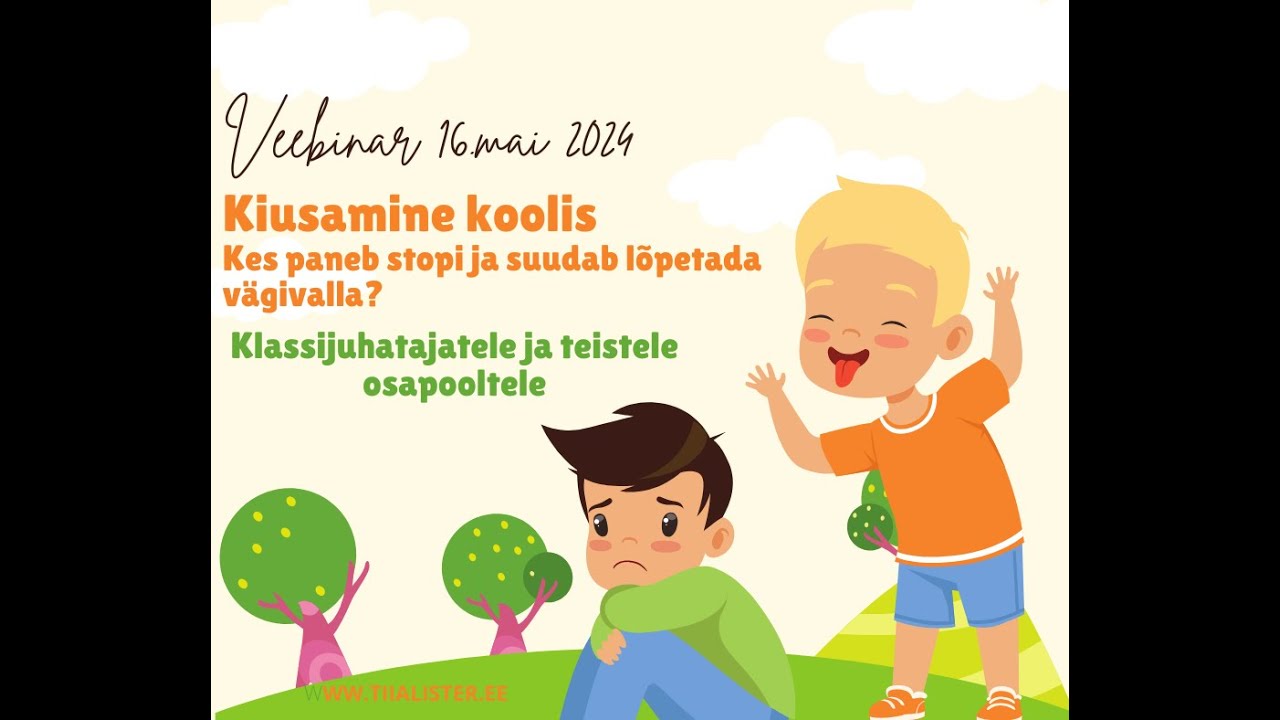 Kiusamine. Mida klassijuhataja ei tohiks, aga võiks teha, kui klassis ...