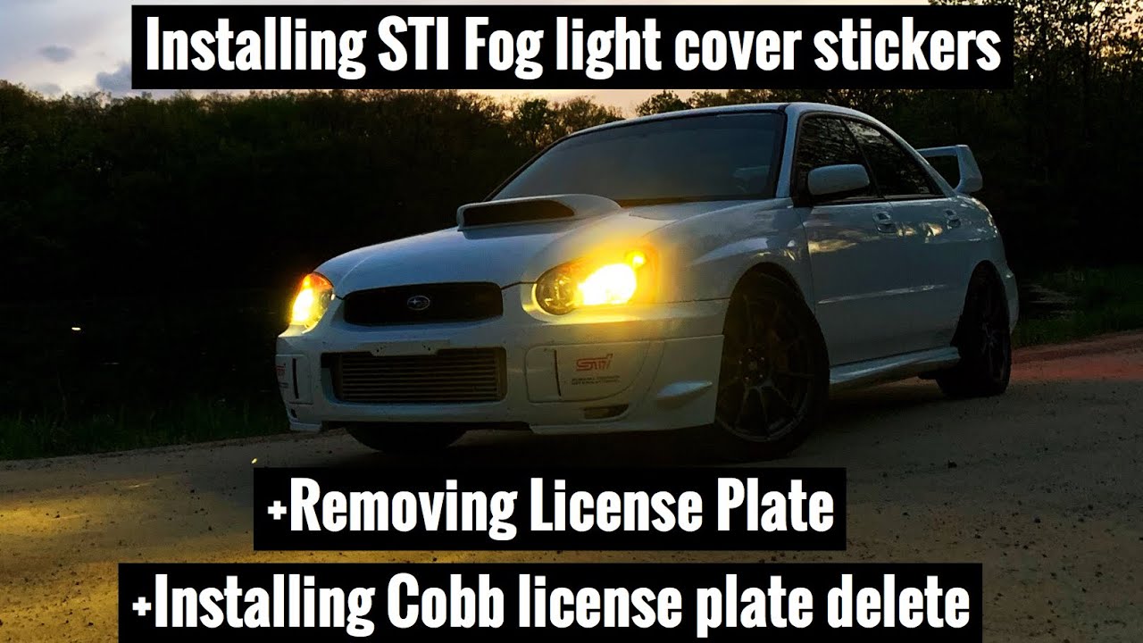 Installing STI fog light cover stickers!! - YouTube