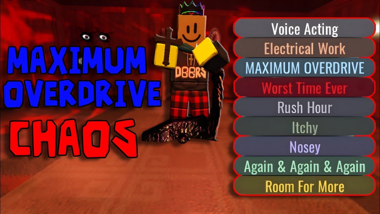 Roblox DOORS👁 - MAXIMUM OVERDRIVE CHAOS Challenge!🌟 - YouTube