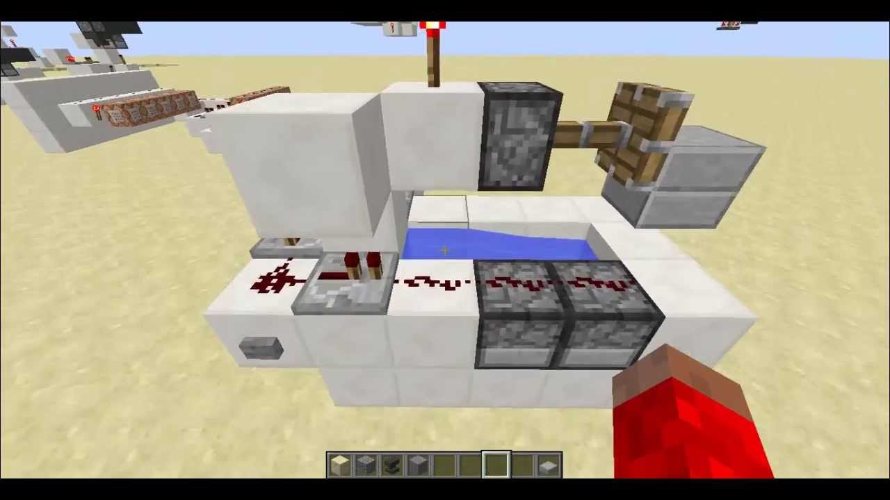 Minecraft Redstone S1 E16 - Sand/Gravel launcher ["FiskFille was ...