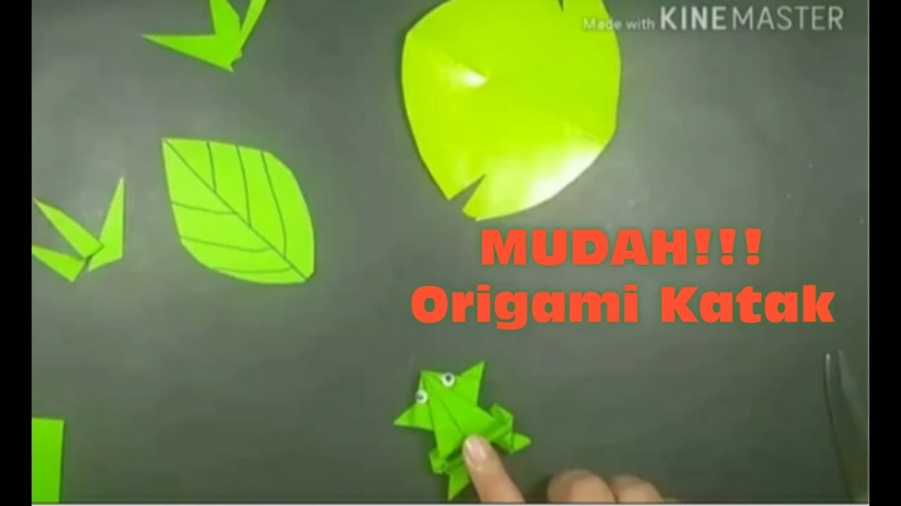 CARA MEMBUAT ORIGAMI KODOK/KATAK || ORIGAMI KATAK LOMPAT | FROG ORIGAMI ...