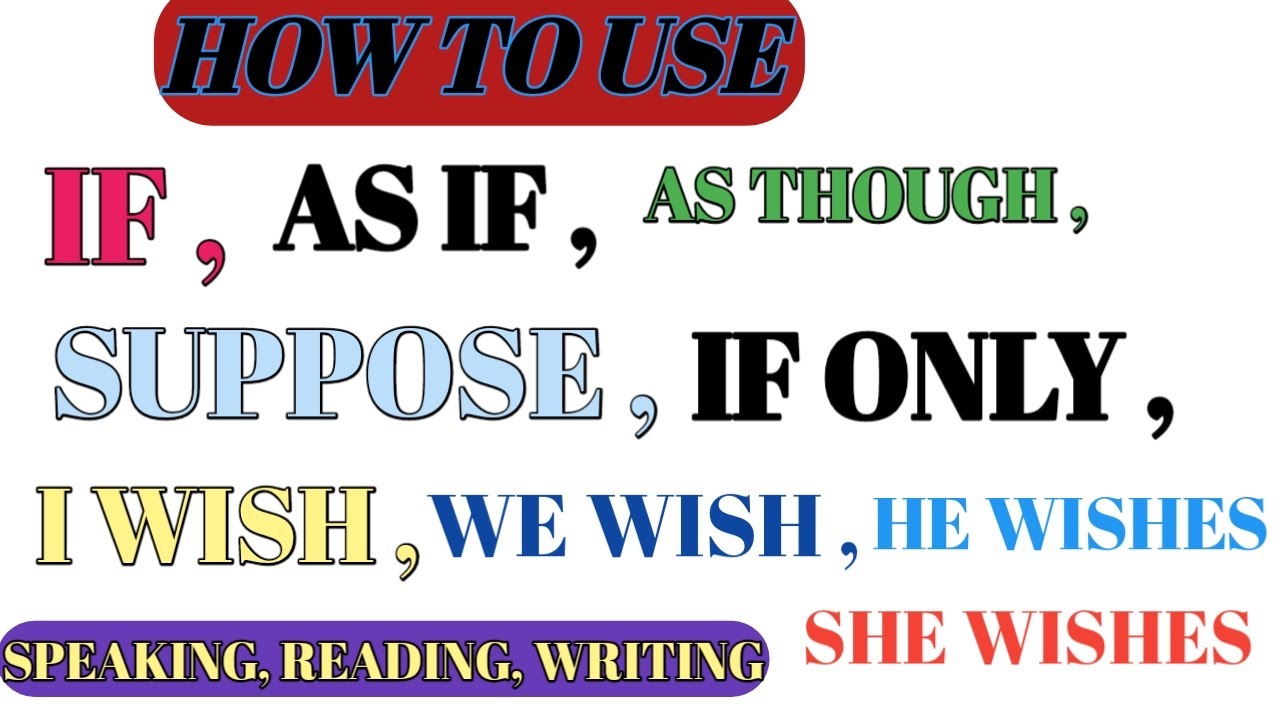 SUPPOSITIONAL SENTENCES IF/As if/As though/If only/Suppose/I wish/We ...