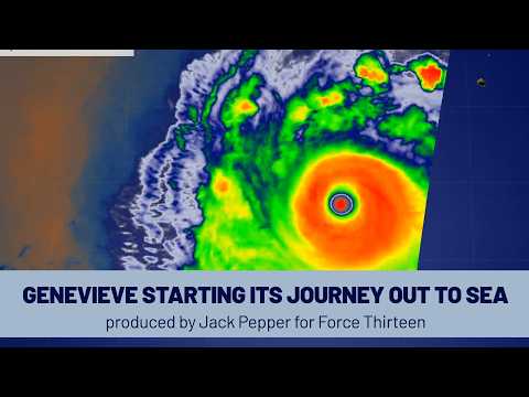 Hurricane Genevieve still brewing in the Eastern Pacific