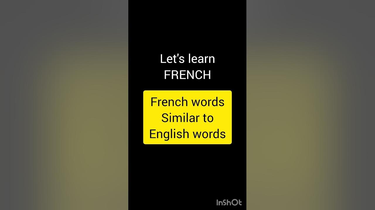 French Words Similar To English Words Learn French YouTube french-words-similar-to-english-words-learn-french-youtube