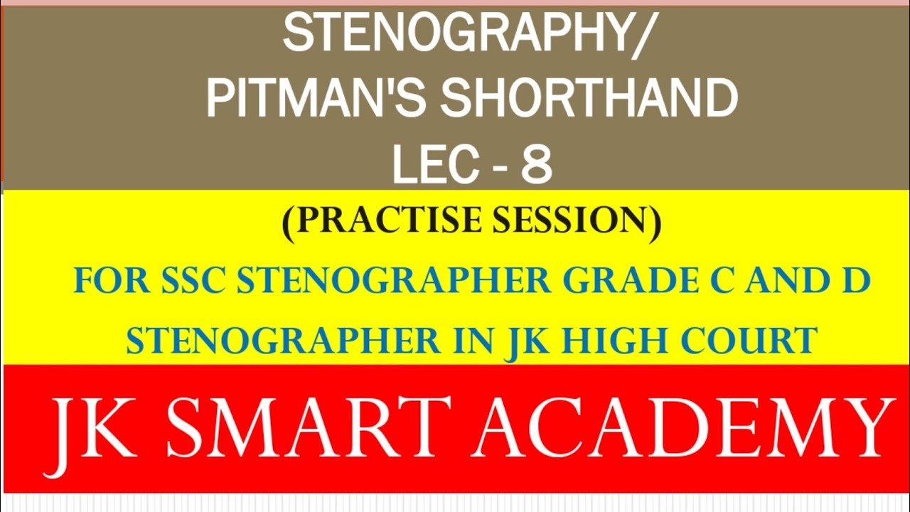 Shorthand Basic Course Lec-8 (PRACTICE SESSION 2) - YouTube
