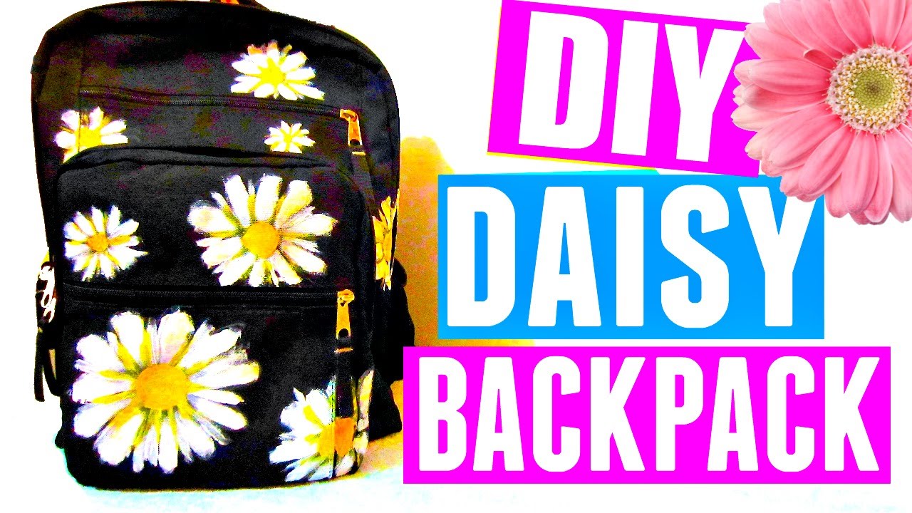 DIY Daisy Backpack | DIY SCHOOL SUPPLIES for Back to School - YouTube
