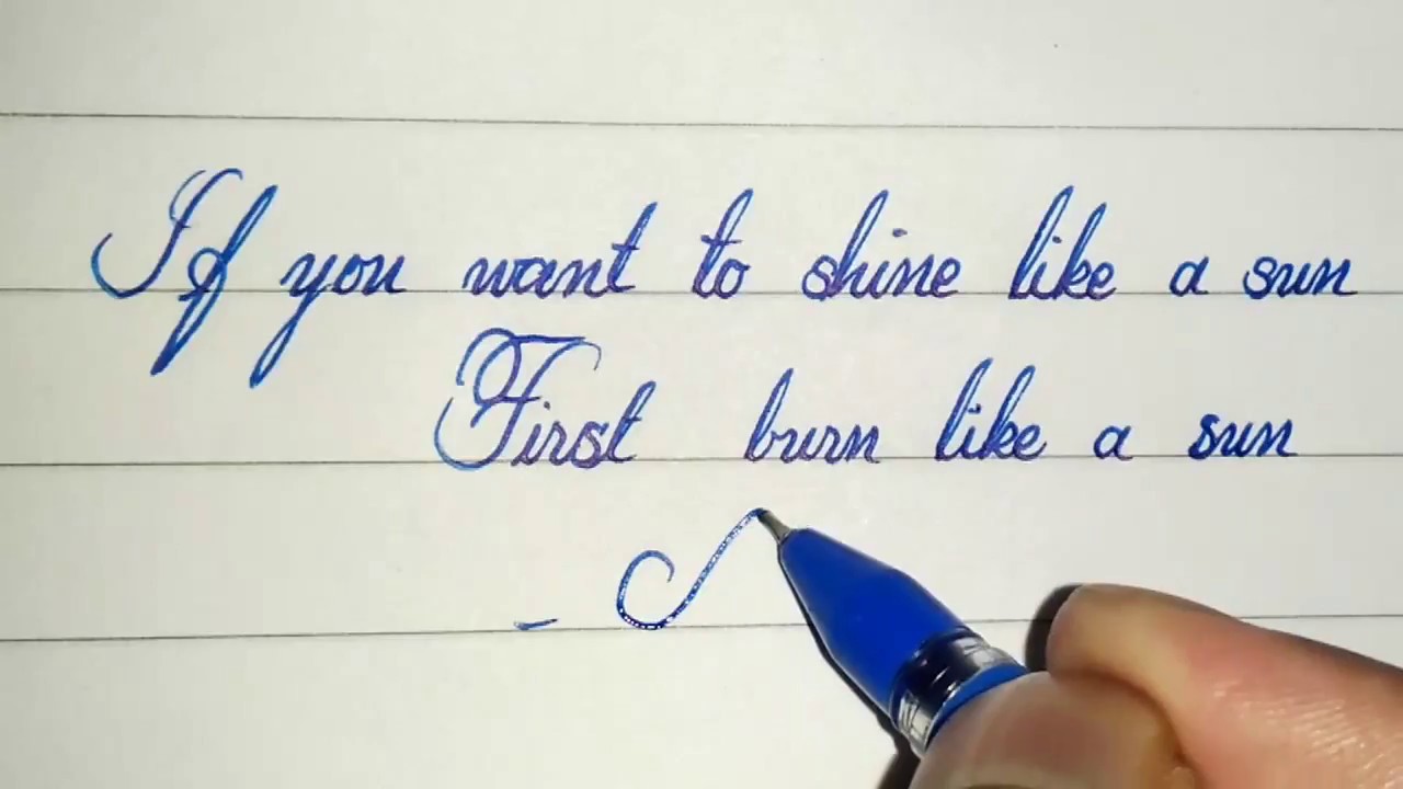 how to write in normal pen - YouTube