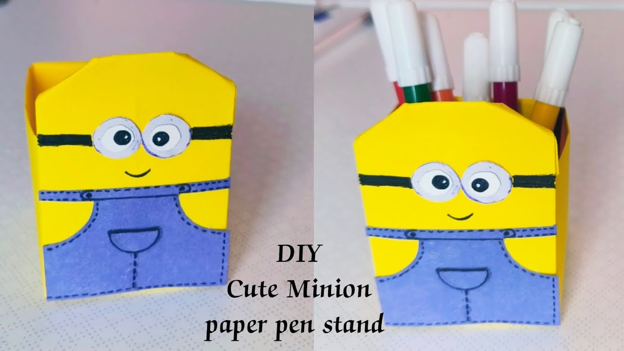 DIY How to make Pen Stand?/Origami pen 🖊️ stand/Easy paper crafts idea💡 ...
