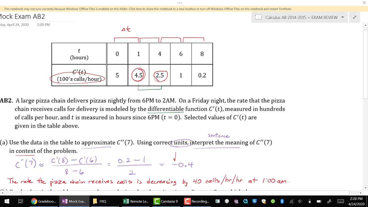 2020 AP Calculus Mock Exam AB2 - YouTube