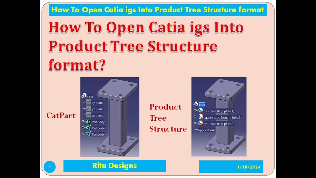 How To Open Catia igs Into Product Tree Structure format? - YouTube