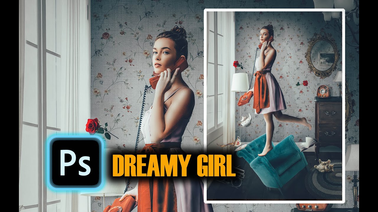 Dreamy Girl | Photoshop Manipulation | Photoshop Speed Art - YouTube