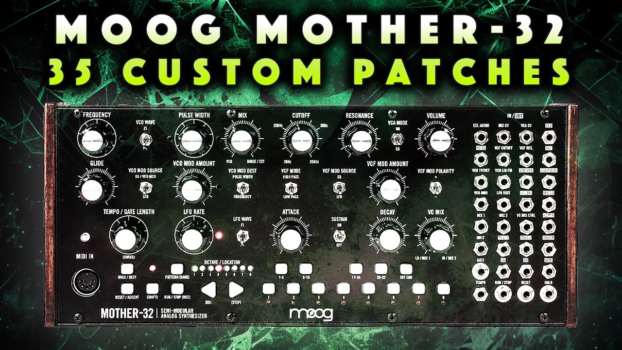Moog Mother-32 - Progressive Soundset (35 patches/presets) - YouTube