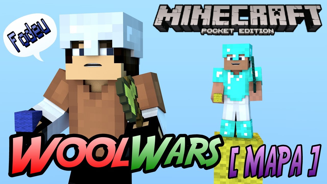 Mapa De Wool Wars! |Minecraft PE 0.14.0 - YouTube