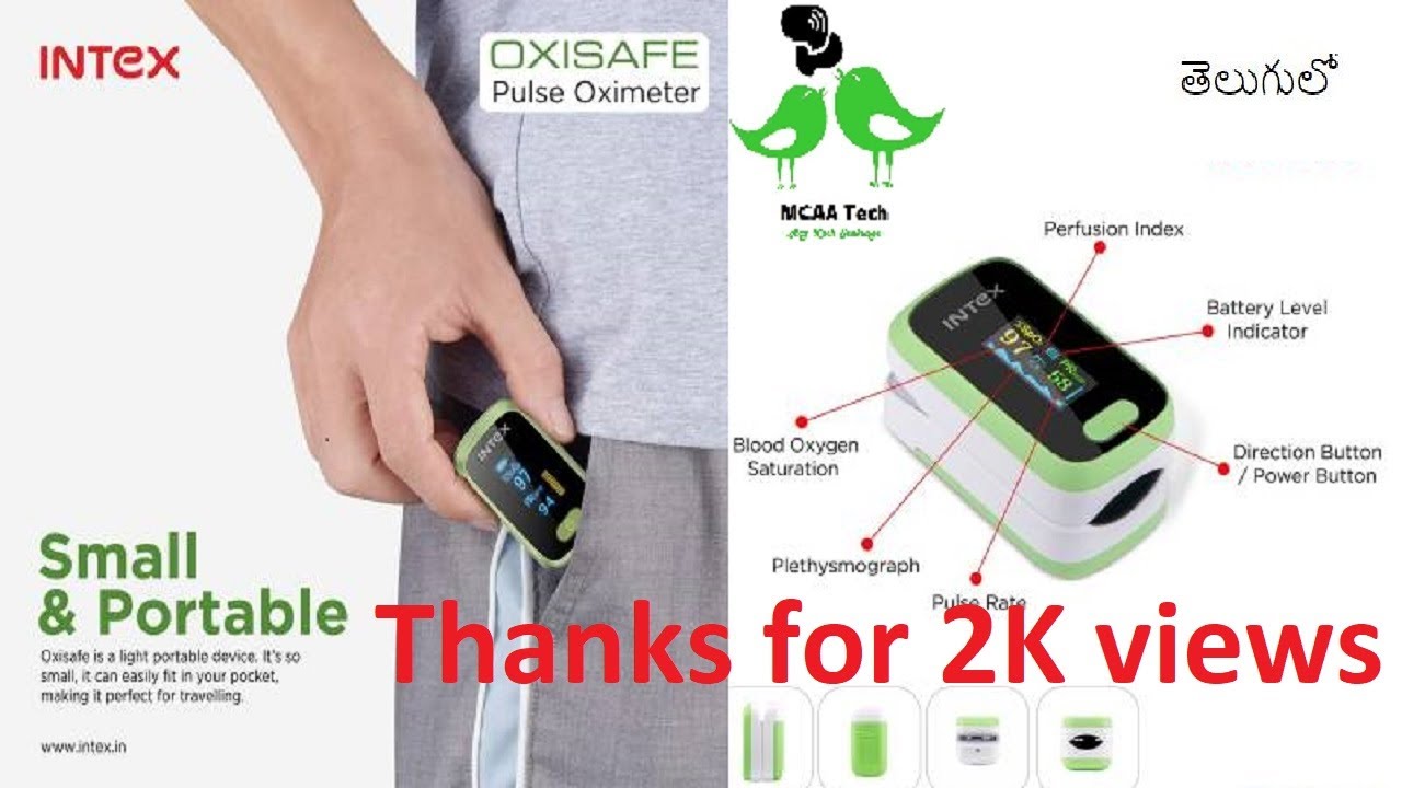Intex Oxisafe Pulse Oximeter | Green color - YouTube