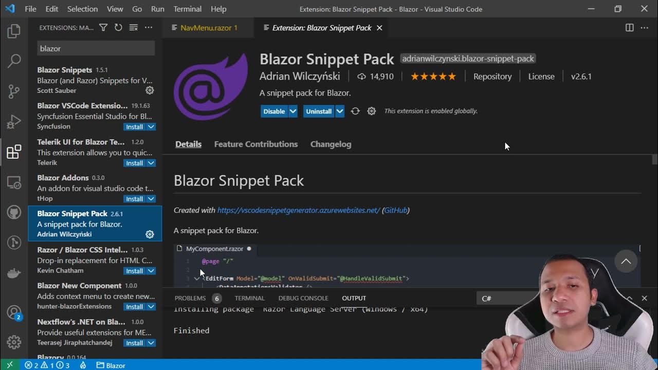 Extensiones para Blazor en Visual Studio Code - YouTube