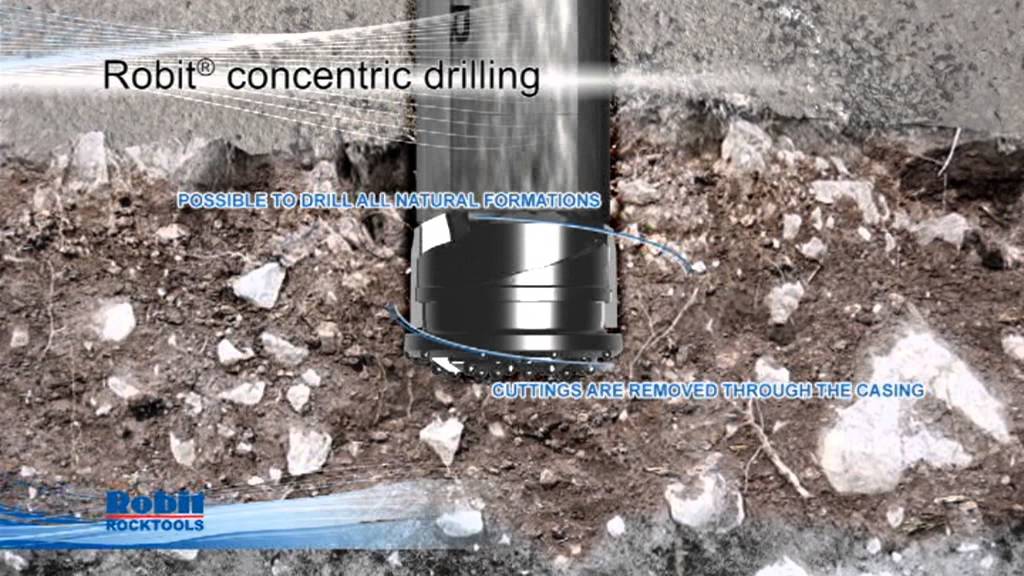 Robit rocktools - Eccentric VS Concentric casing system - YouTube