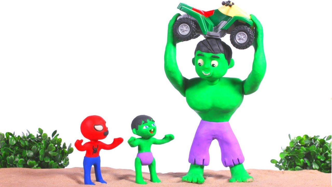 FUNNY KIDS RACE BIKES GET STUCK Play Doh Cartoons For Kids - YouTube