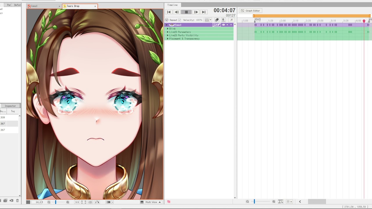 [Live2D Working] Shedding tears animation - YouTube