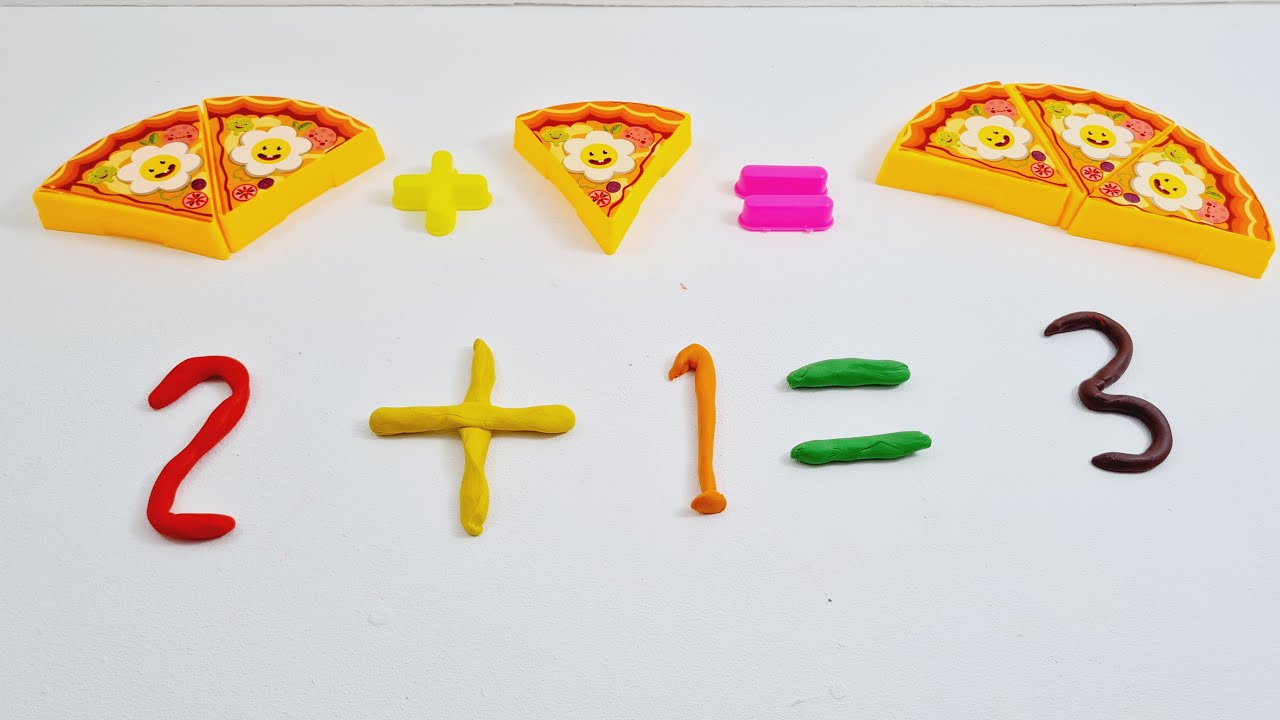 Learn Numbers with Modeling Clay and Pizza Slices Toys for Kids I ...