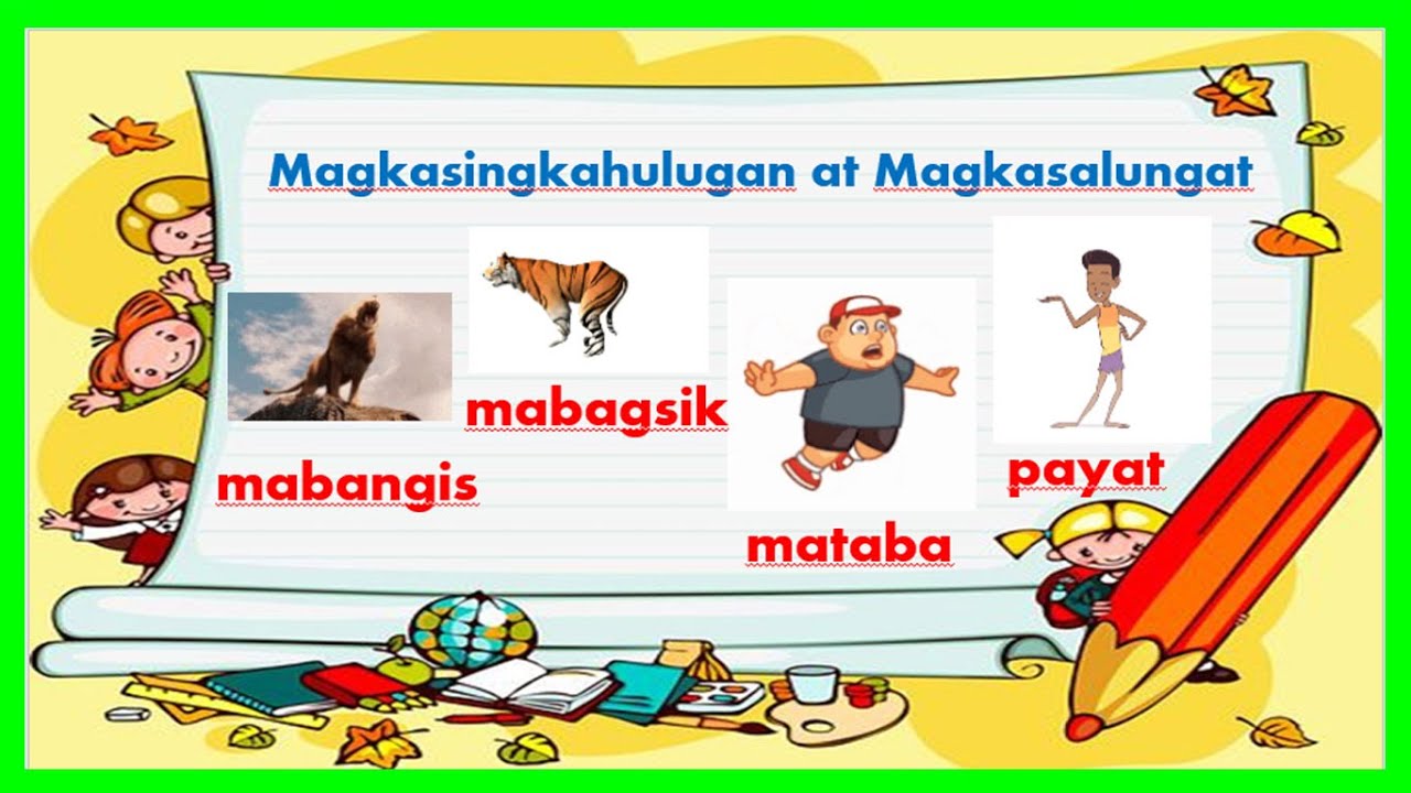 FILIPINO 3 Q2 WEEK 3 - Magkasingkahulugan at Magkasalungat - YouTube