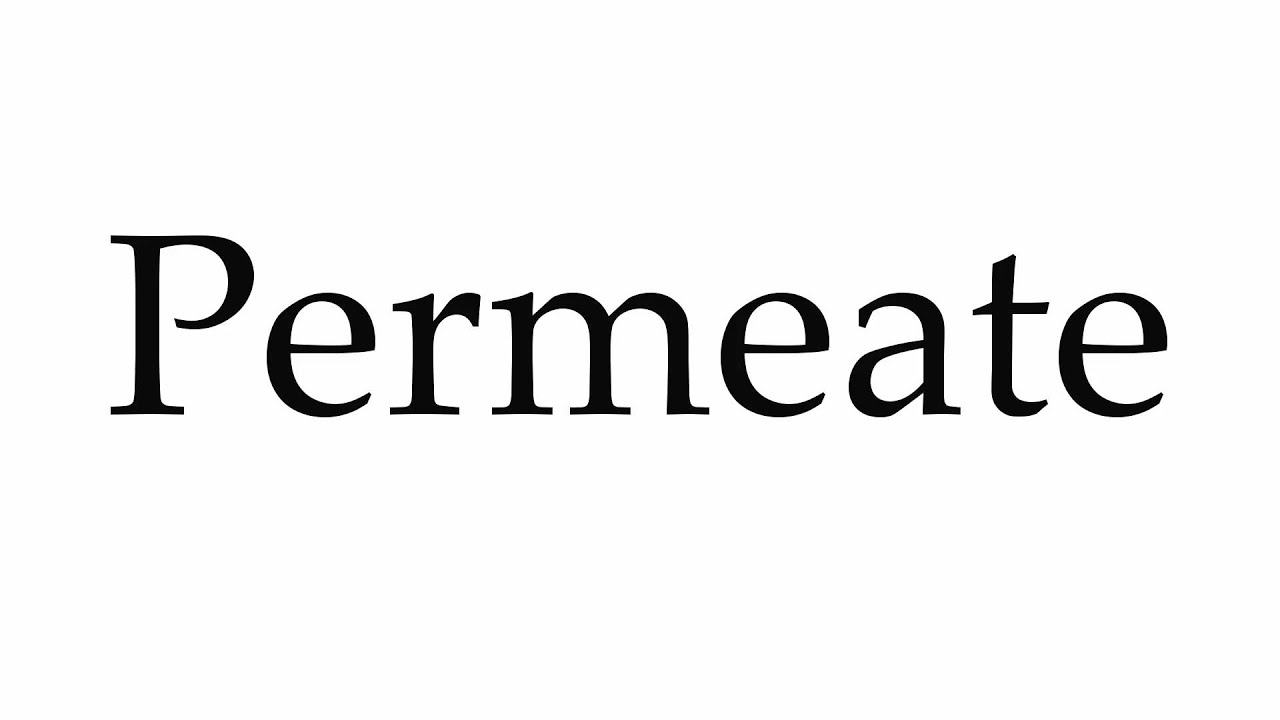 How to Pronounce Permeate - YouTube