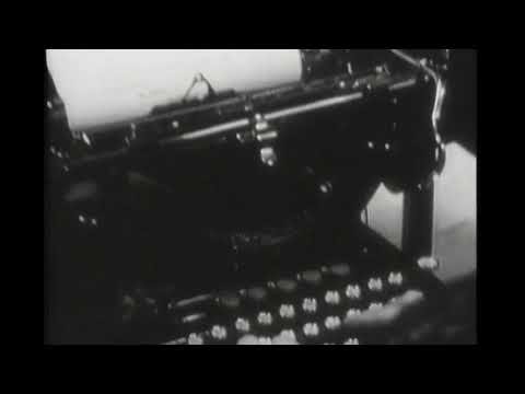 Typewriter scene from 1910 silent film - YouTube