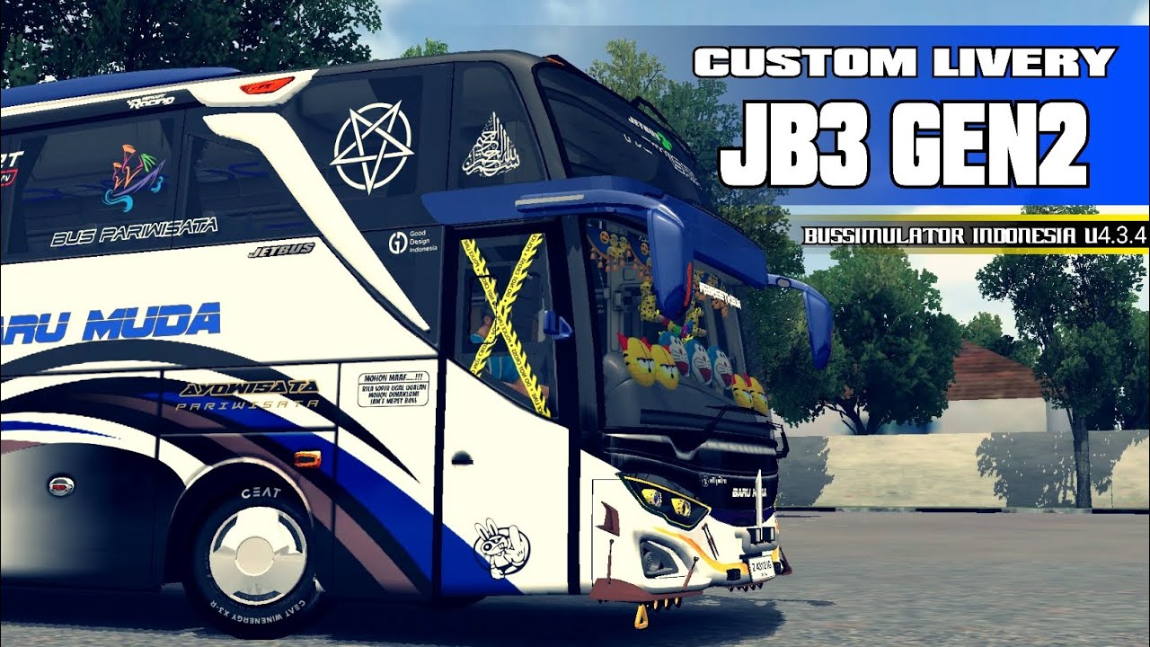 SHARE CUSTOM LIVERY JB3 GEN2 Scania MNXRPC ,Bussimulator Indonesia v4.3 ...