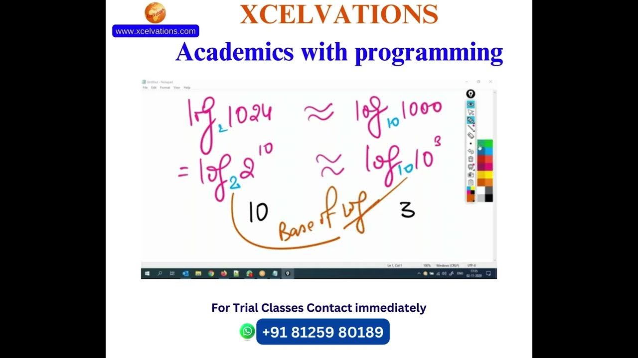 Mastering Math Logs with Programming | Xcelvations - YouTube