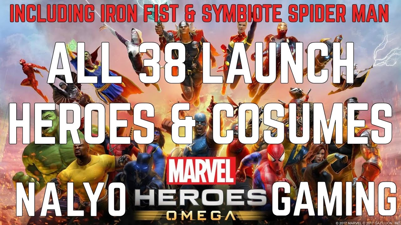 MARVEL HEROES OMEGA BETA, All 38 CHARACTERS & COSTUMES - YouTube