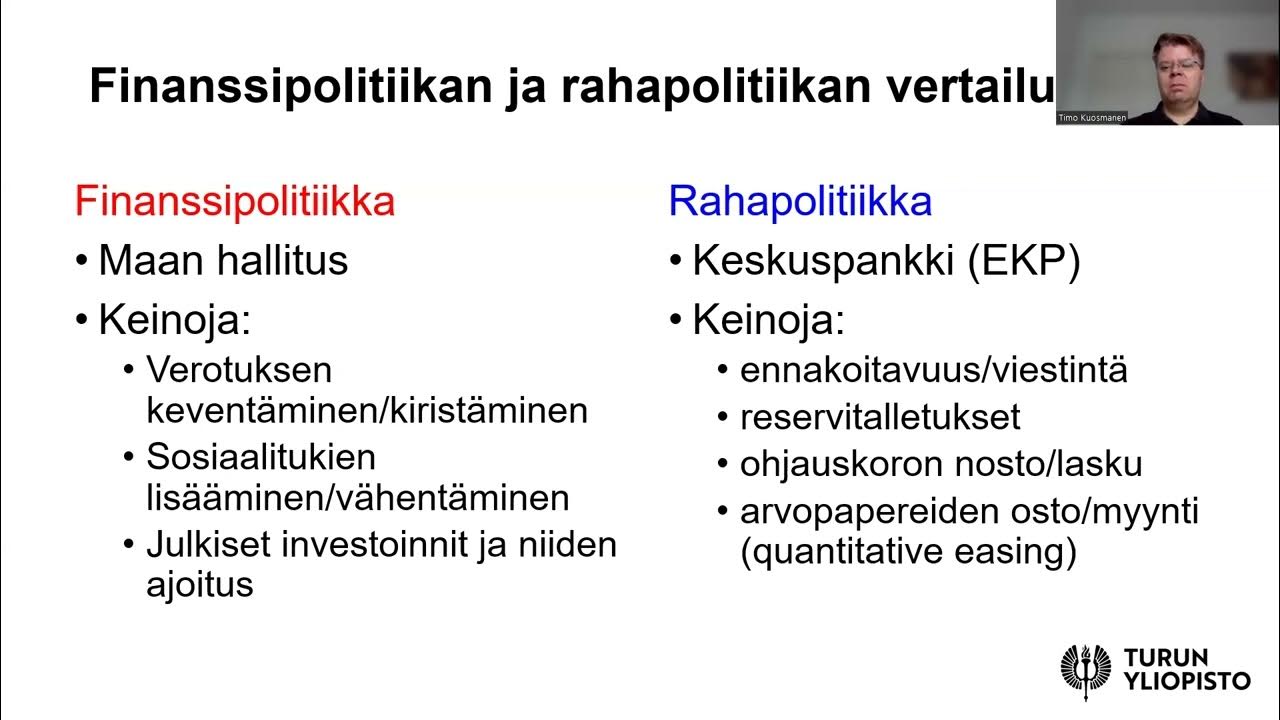 Taloustieteen Perusteet 5a: Finanssi- ja rahapolitiikan instrumentit - YouTube