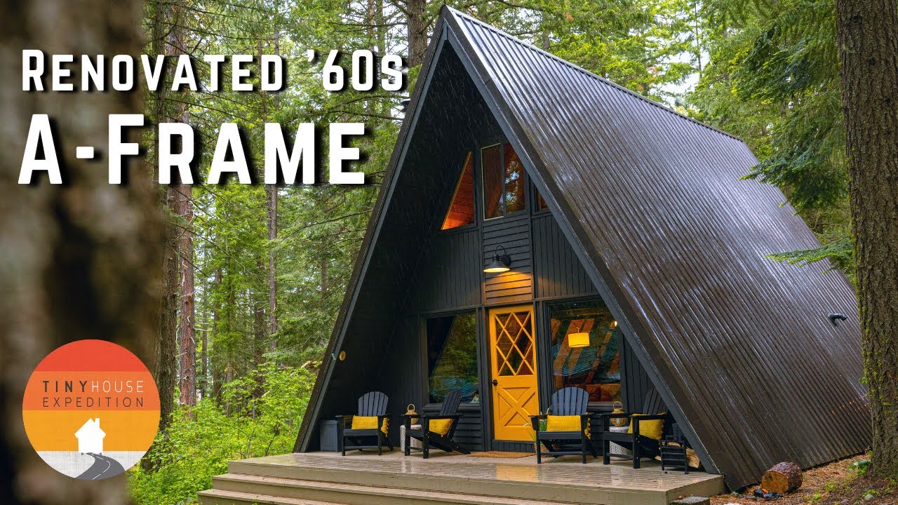 1960s Renovated A-FRAME Cabin in Woods - Small Space Inspiration! - YouTube