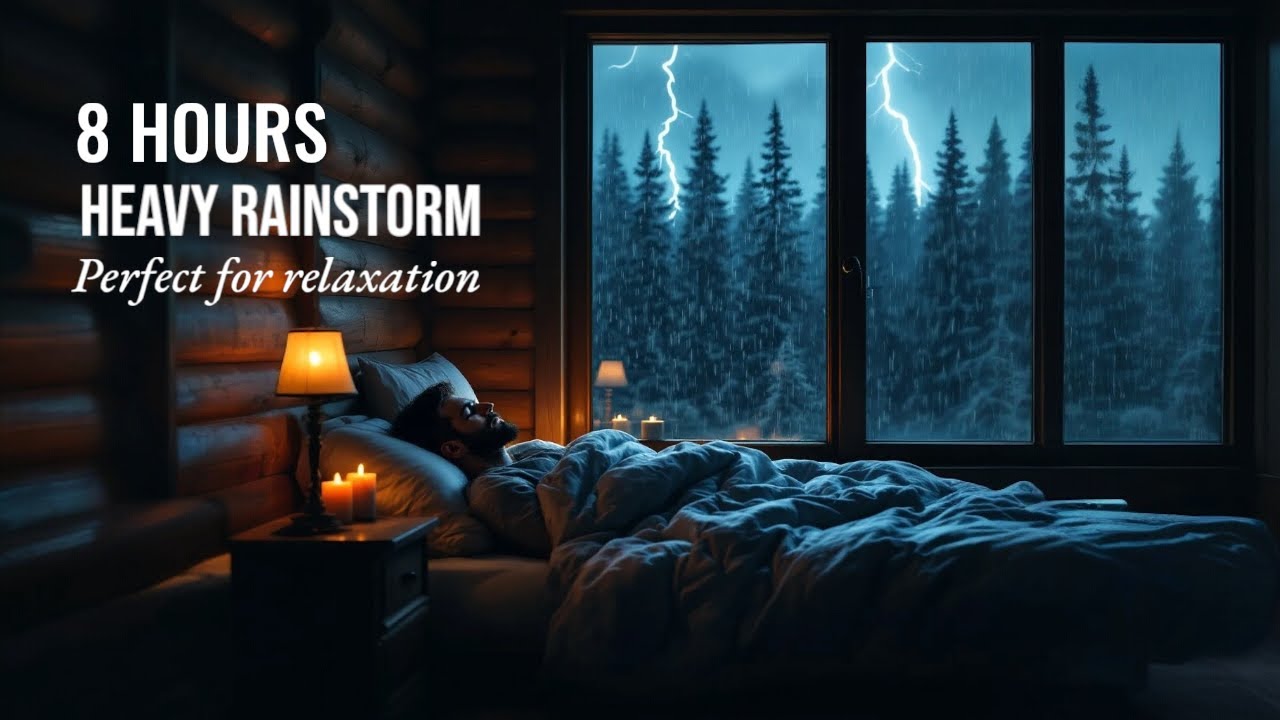 Calming Rain on Window with Thunder - Perfect for Relaxation ...