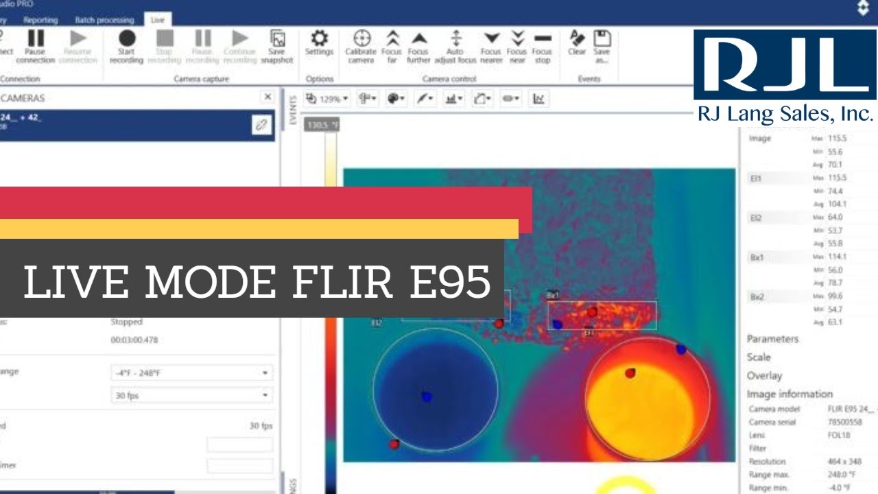 FLIR Thermal Studio Pro L I V E mode. - YouTube