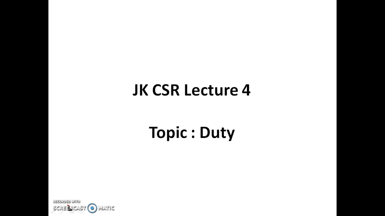 Duty (JK CSR) - YouTube