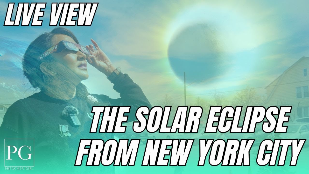 Live View Of The Solar Eclipse From New York City - YouTube