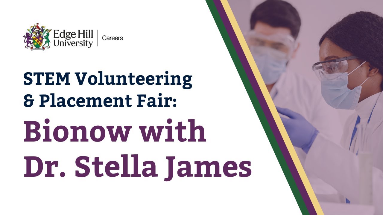 Bionow - STEM Volunteering and Placement Fair 2020 - YouTube