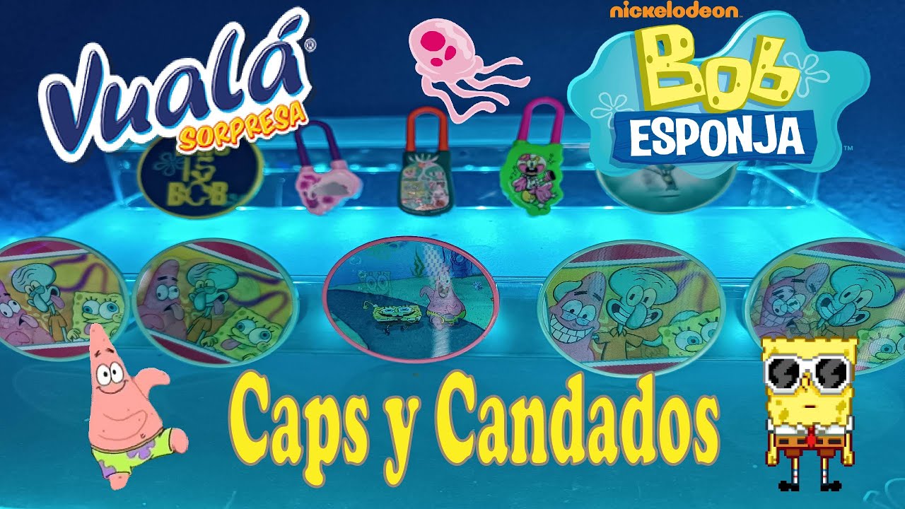 Vuala Sorpresa Bob Esponja🍍Caps y Candados de Sponge Bob 25 Años 🥐 ...