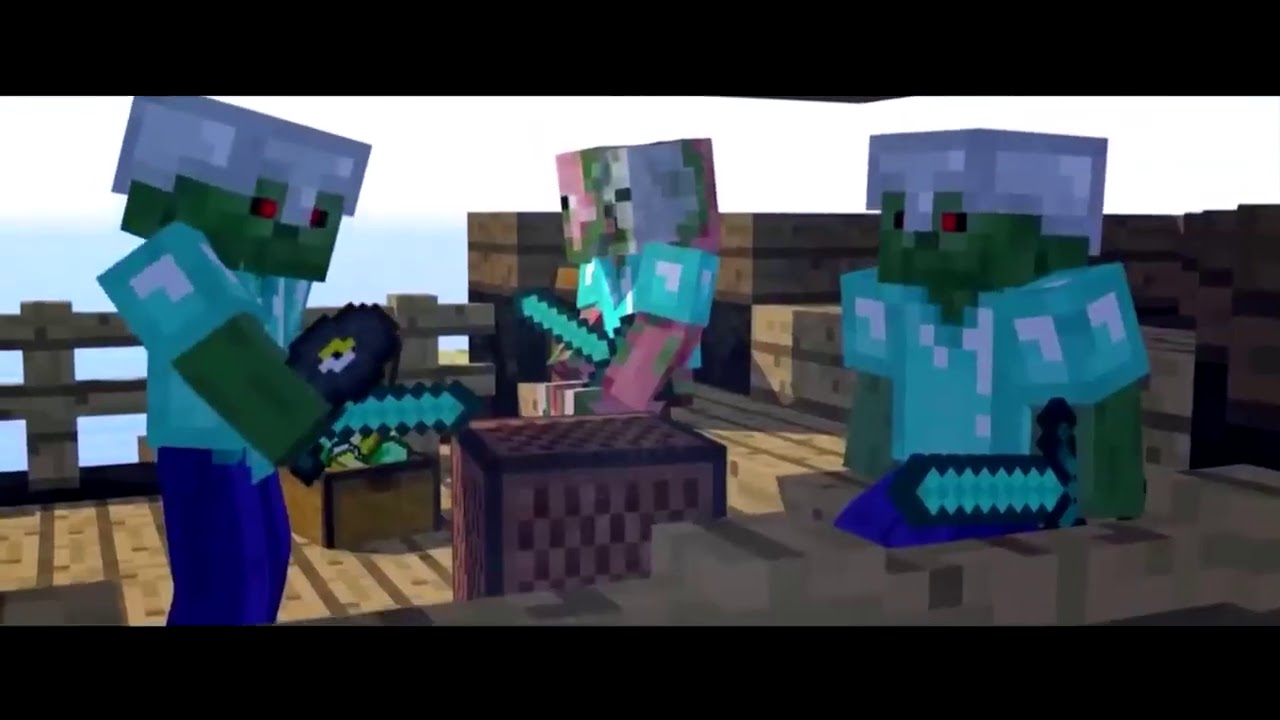 ХЕРОБРИН В ПУТИ Майнкрафт Песня НА РУССКОМ Raiders Minecraft Parody ...