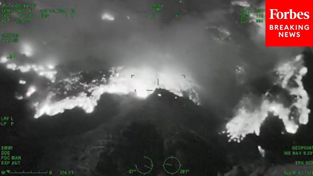 Firefighter Helicopter Aerial Footage Shows The Massive Palisades ...